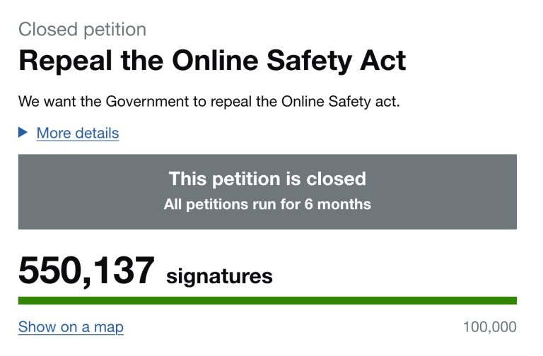 UK Parliament Rejects Petition to Repeal Online Censorship Law, Calls ...